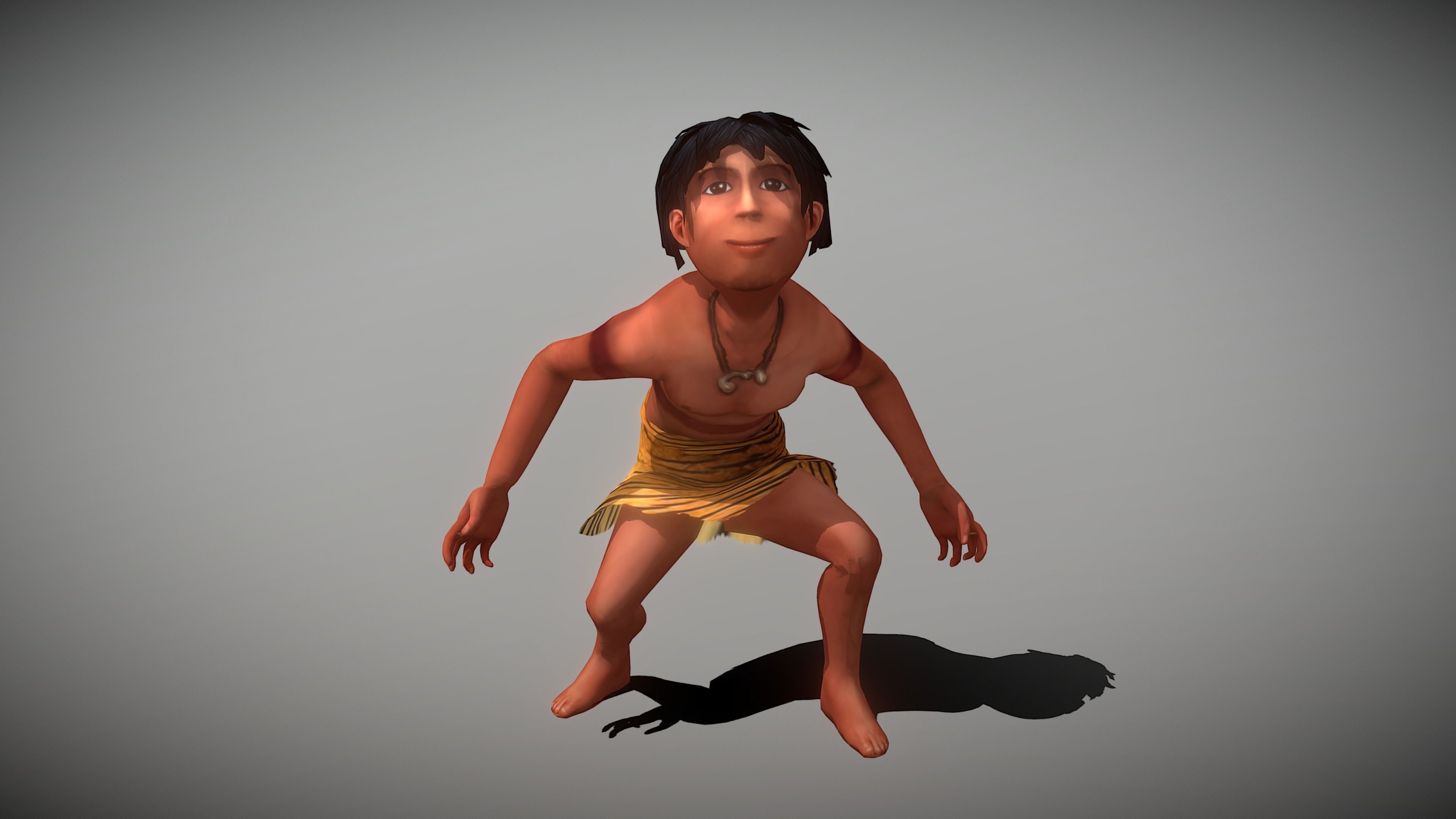 3D model Caveman Boy VR / AR / low-poly | CGTrader