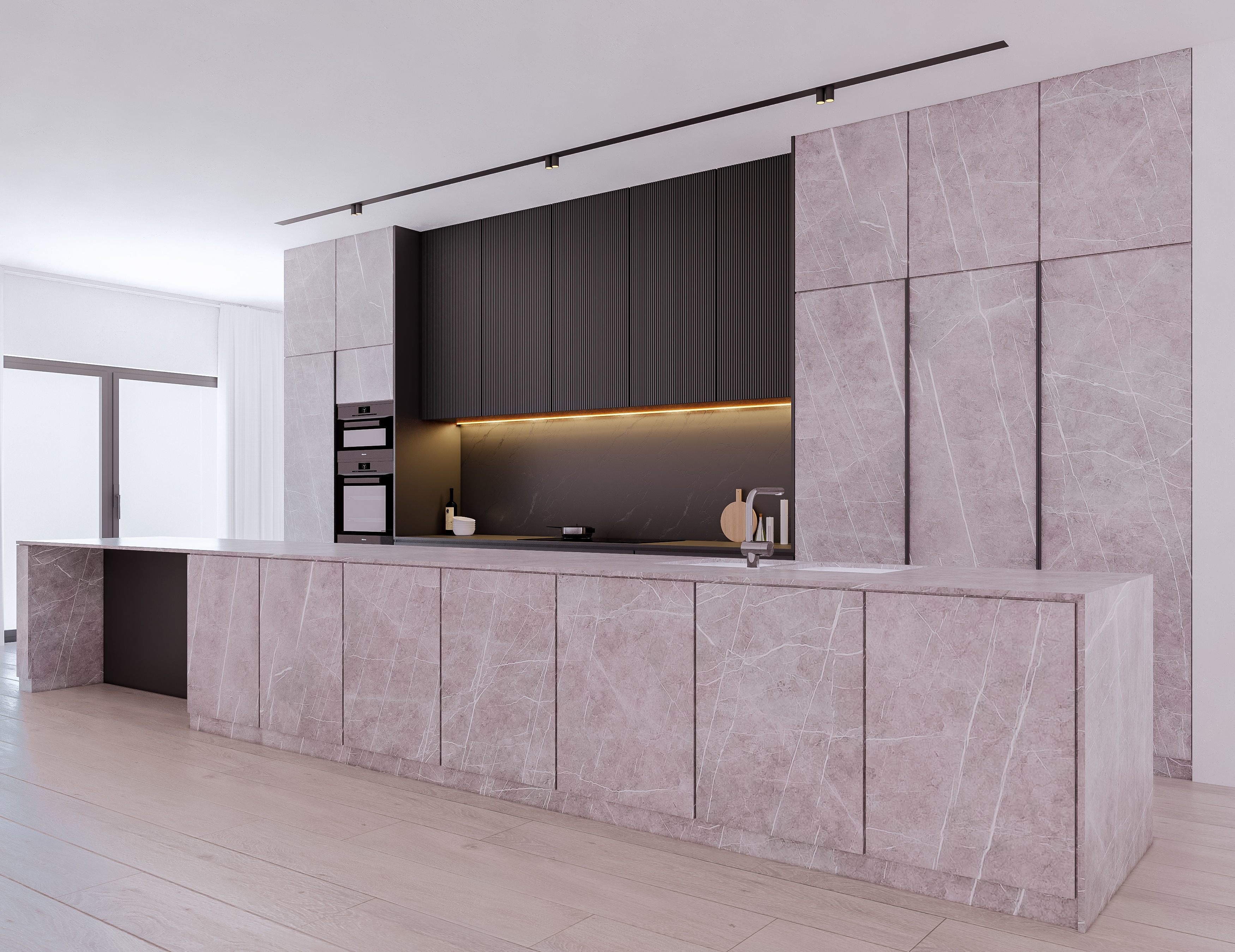 3D model Modern Kitchen Created in Revit 13 VR / AR / low-poly | CGTrader