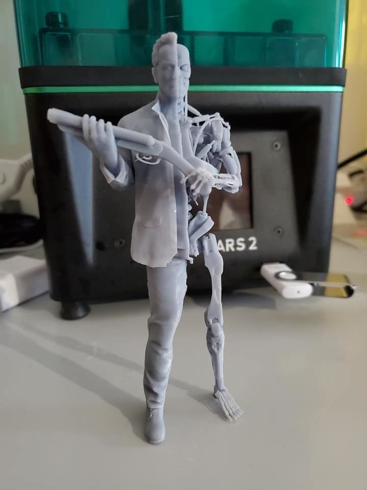 Terminator Arnold Schwarzenegger T800 Half Human Half Cyborg 3D 3D ...