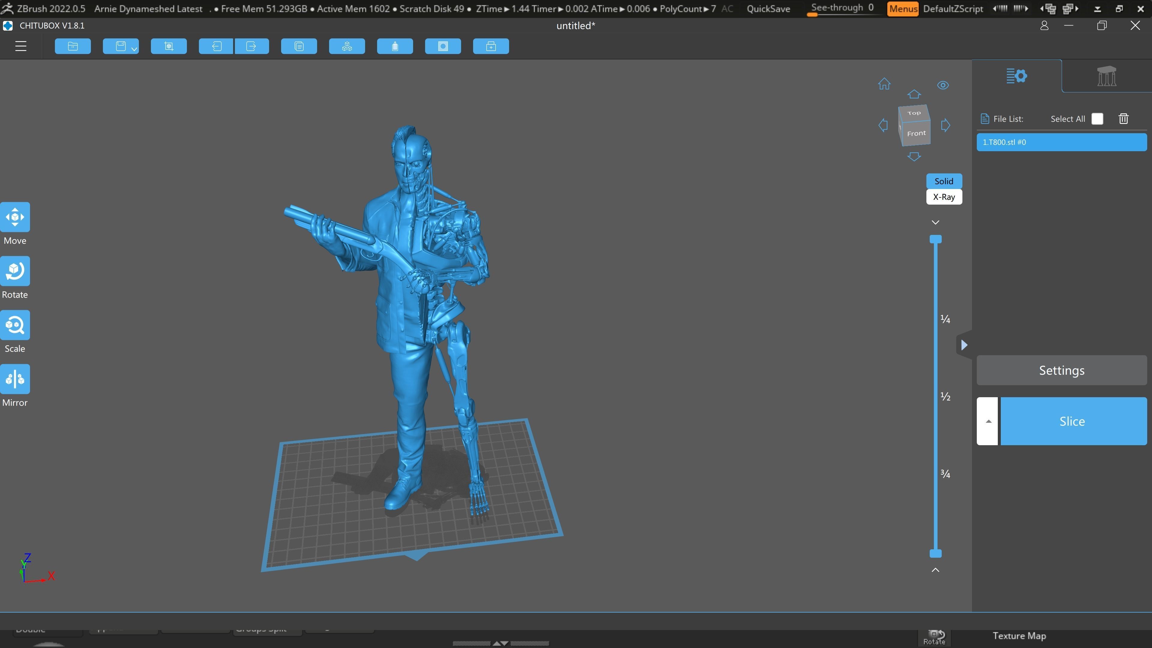 Terminator Arnold Schwarzenegger T800 Half Human Half Cyborg 3D 3D ...