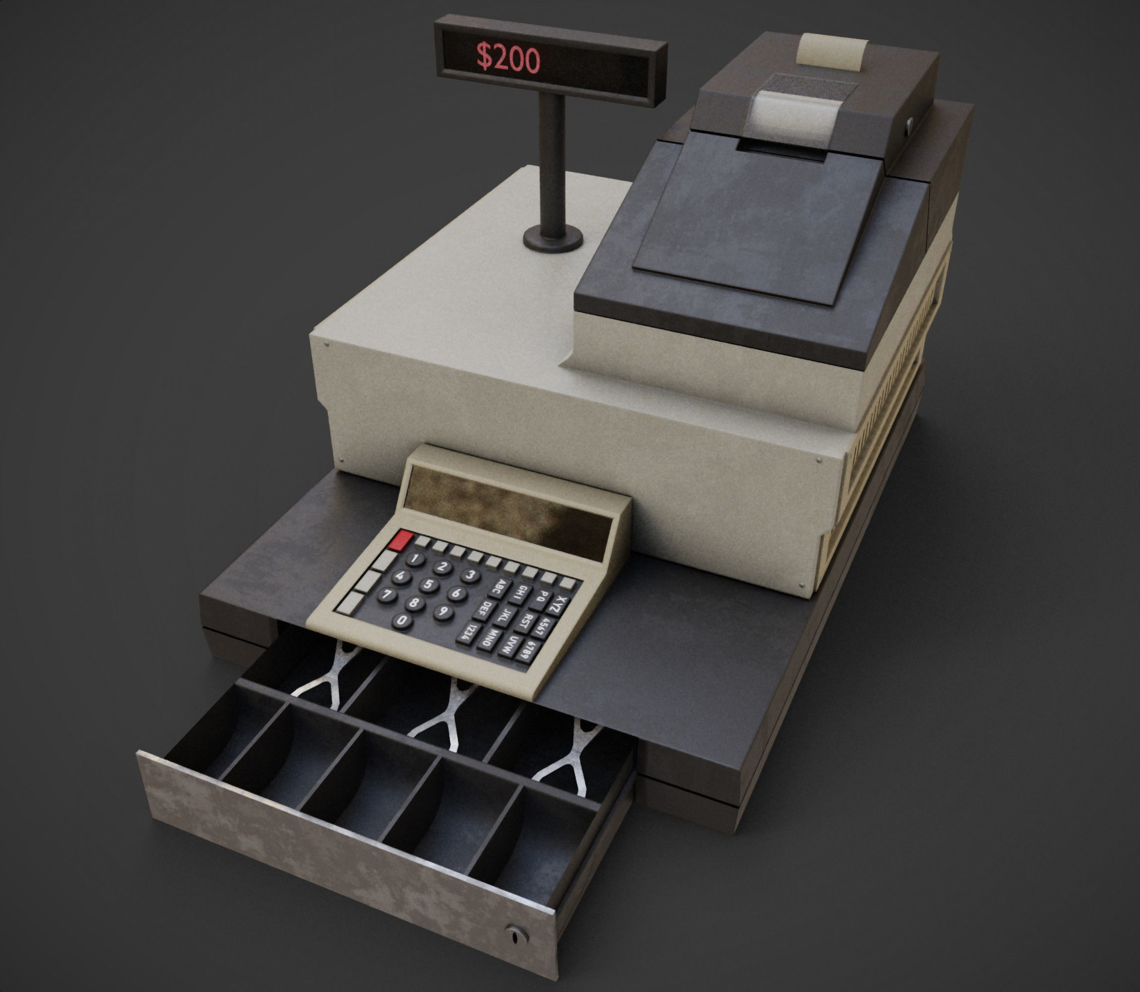 3D model cash register VR / AR / low-poly | CGTrader
