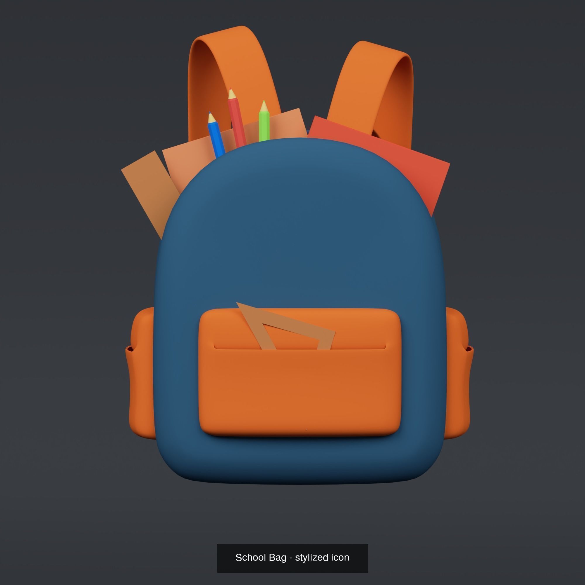 3D Model Collection School Icons VR / AR / low-poly | CGTrader