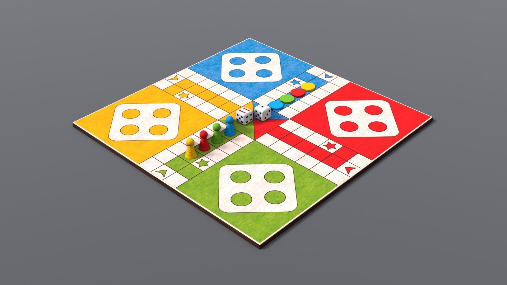3D model Ludo - Board Game VR / AR / low-poly | CGTrader