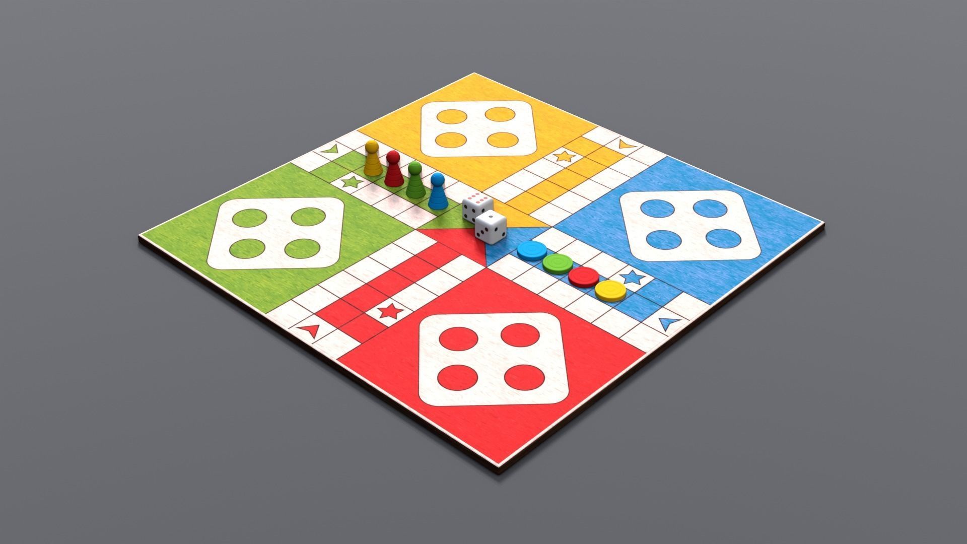 3D model Ludo - Board Game VR / AR / low-poly | CGTrader