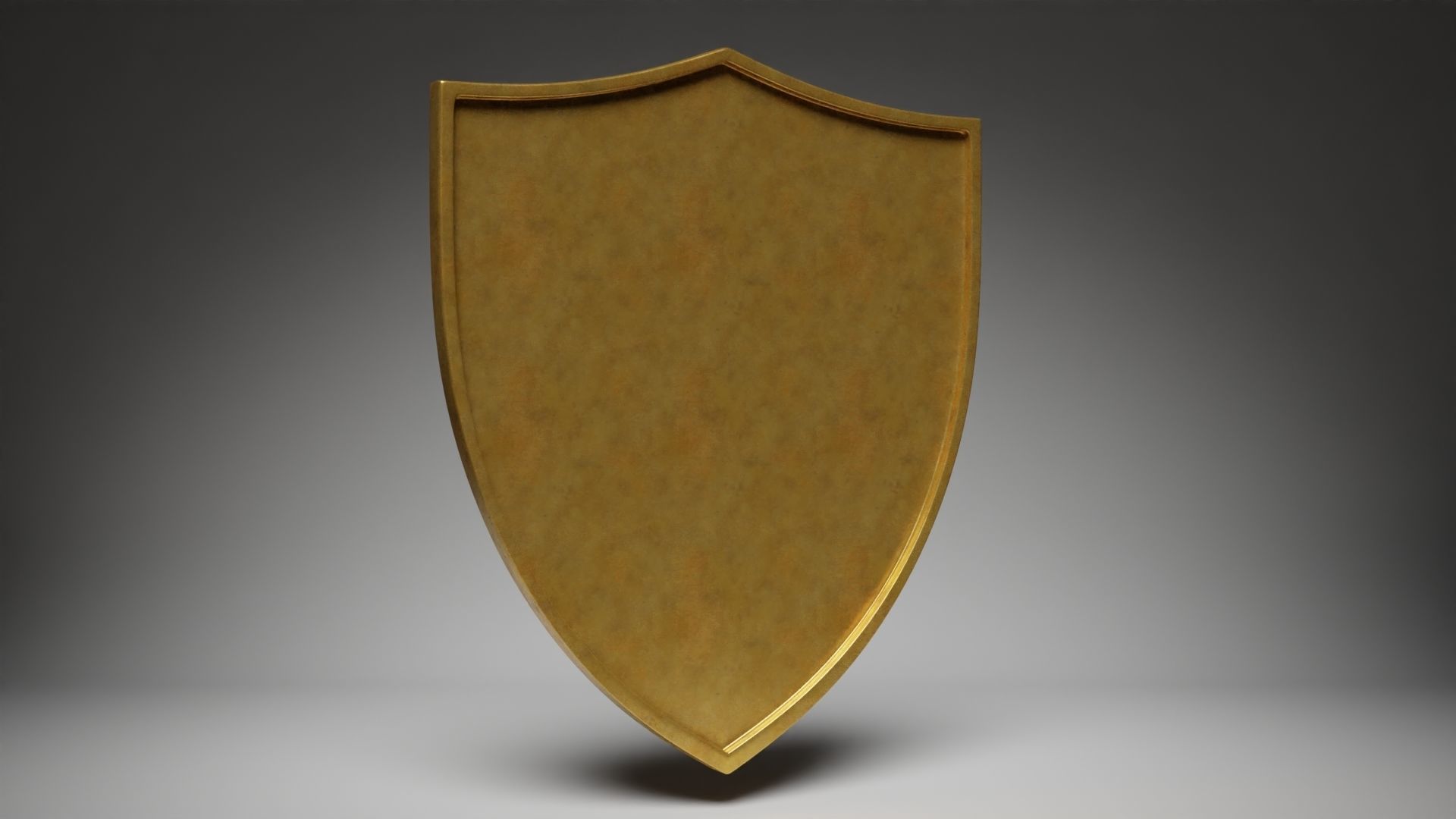 Shield Low-Poly golden 3D model | CGTrader