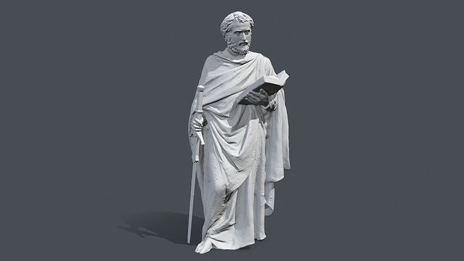Printable Old Man Statue 3D model 3D printable | CGTrader