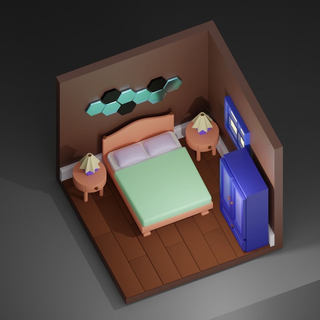 Cute bedroom 3D model | CGTrader