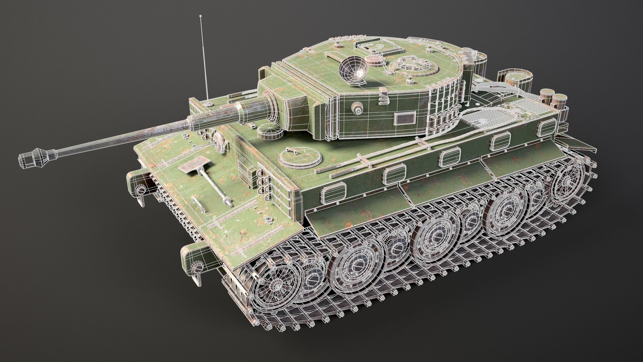Panzer VI Tiger I - WW2 German heavy Tank 3D model 3D model | CGTrader