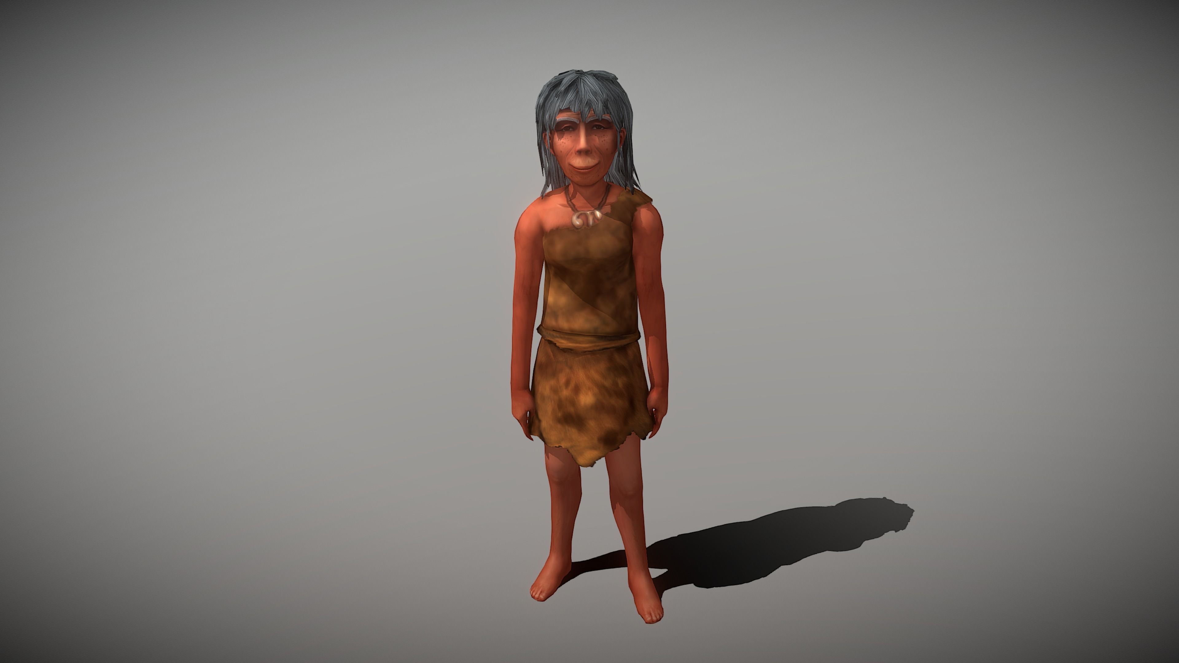 3D model Caveman Old Woman VR / AR / low-poly rigged animated | CGTrader