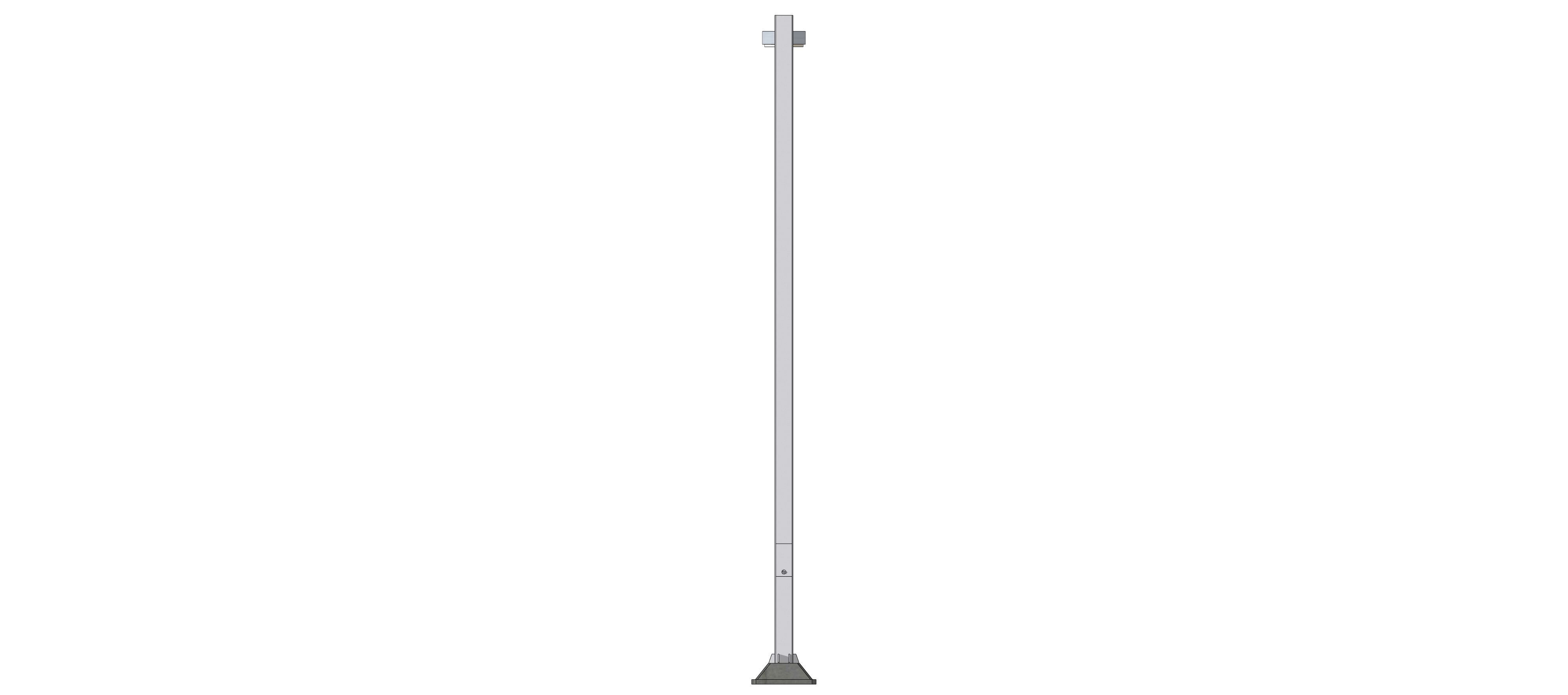 Sci-fi Simple Street Light Post 002 3D model | CGTrader