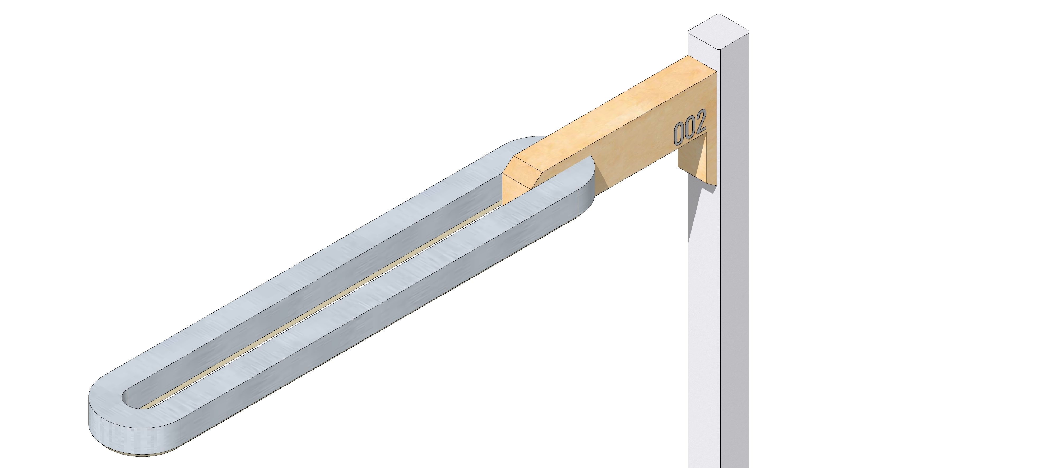 Sci-fi Simple Street Light Post 002 3D model | CGTrader