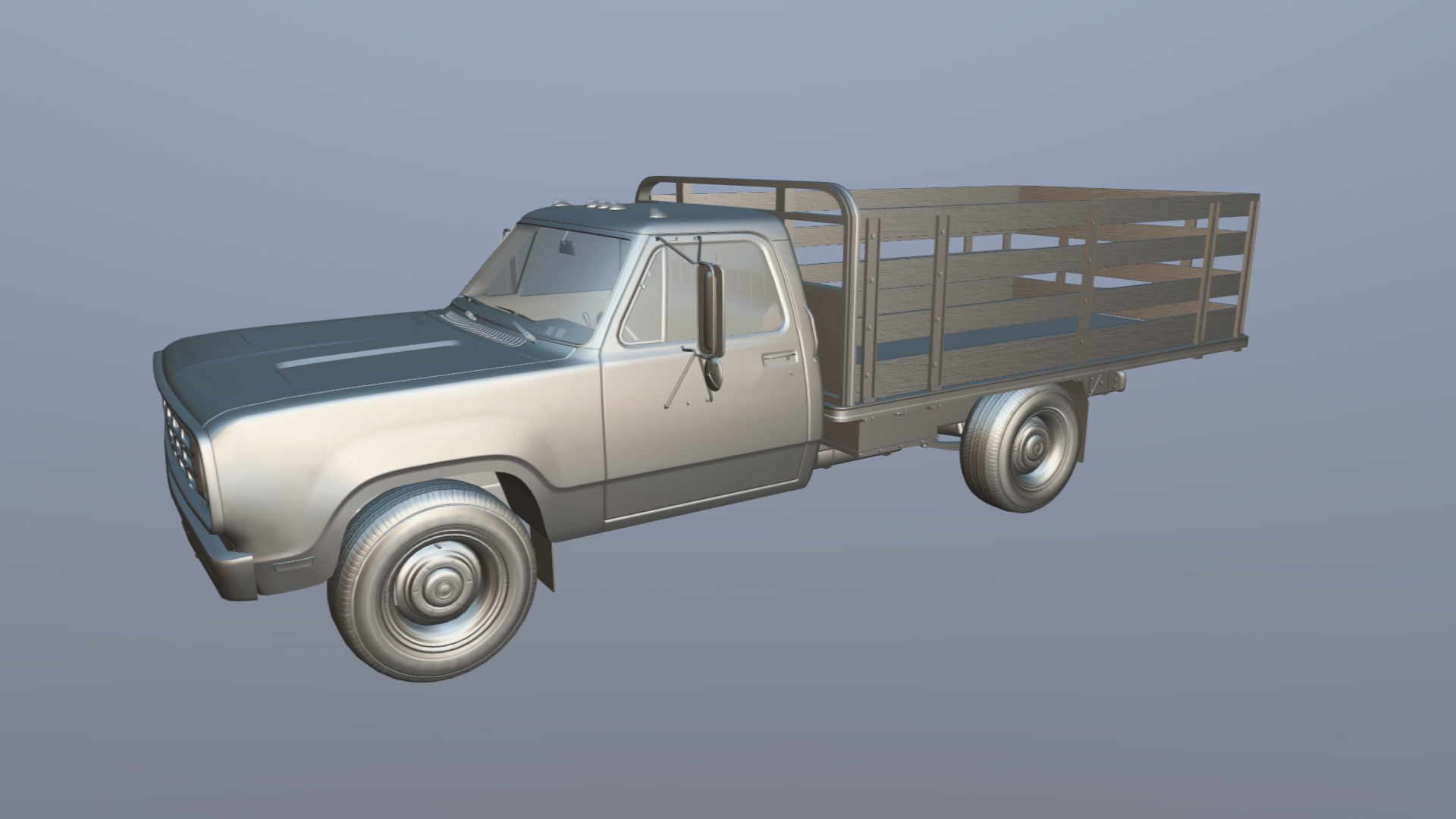 3D model Dodge light-duty stake truck VR / AR / low-poly | CGTrader