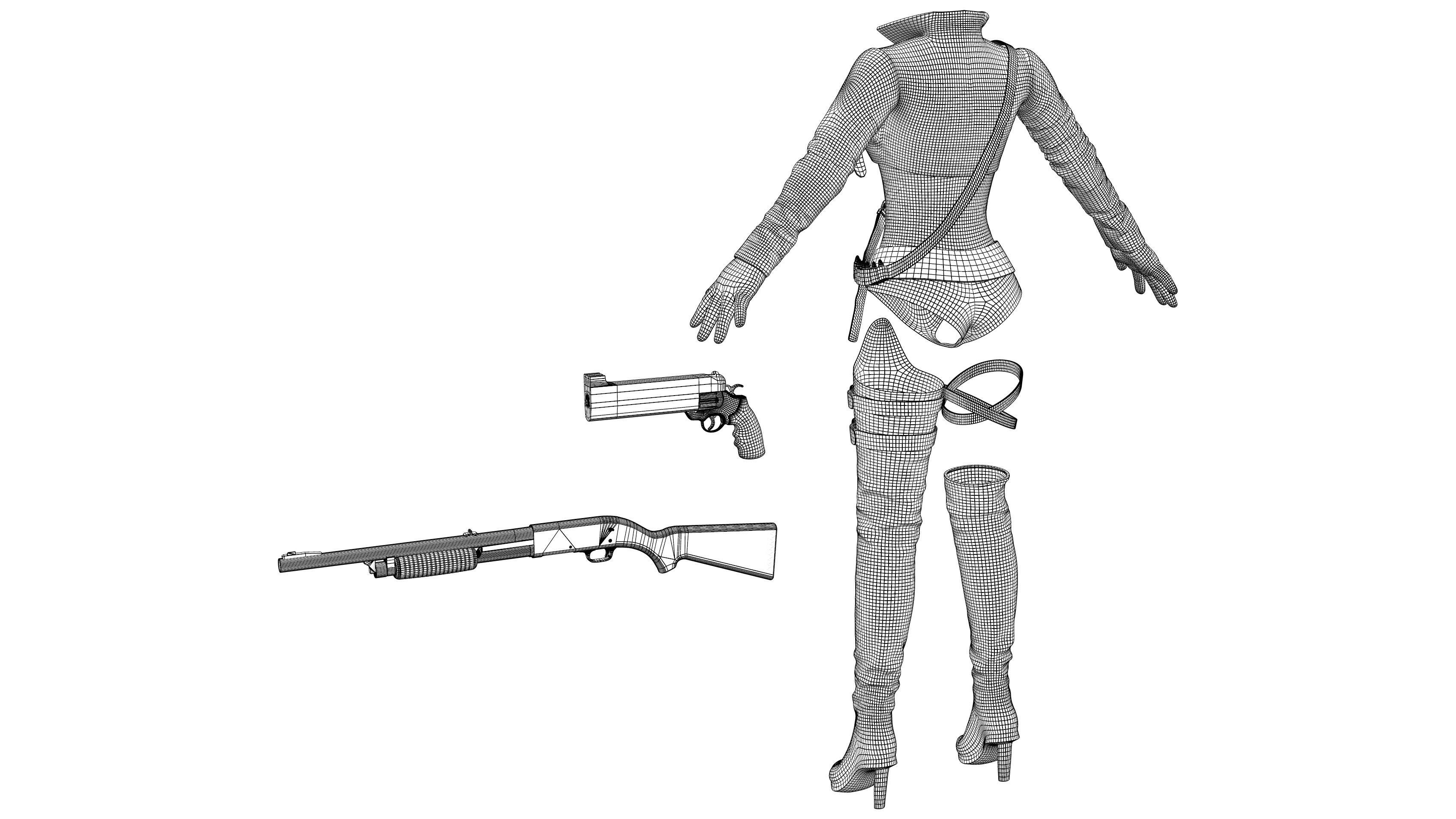 3D model Cyber Cop Full Outfit VR / AR / low-poly | CGTrader