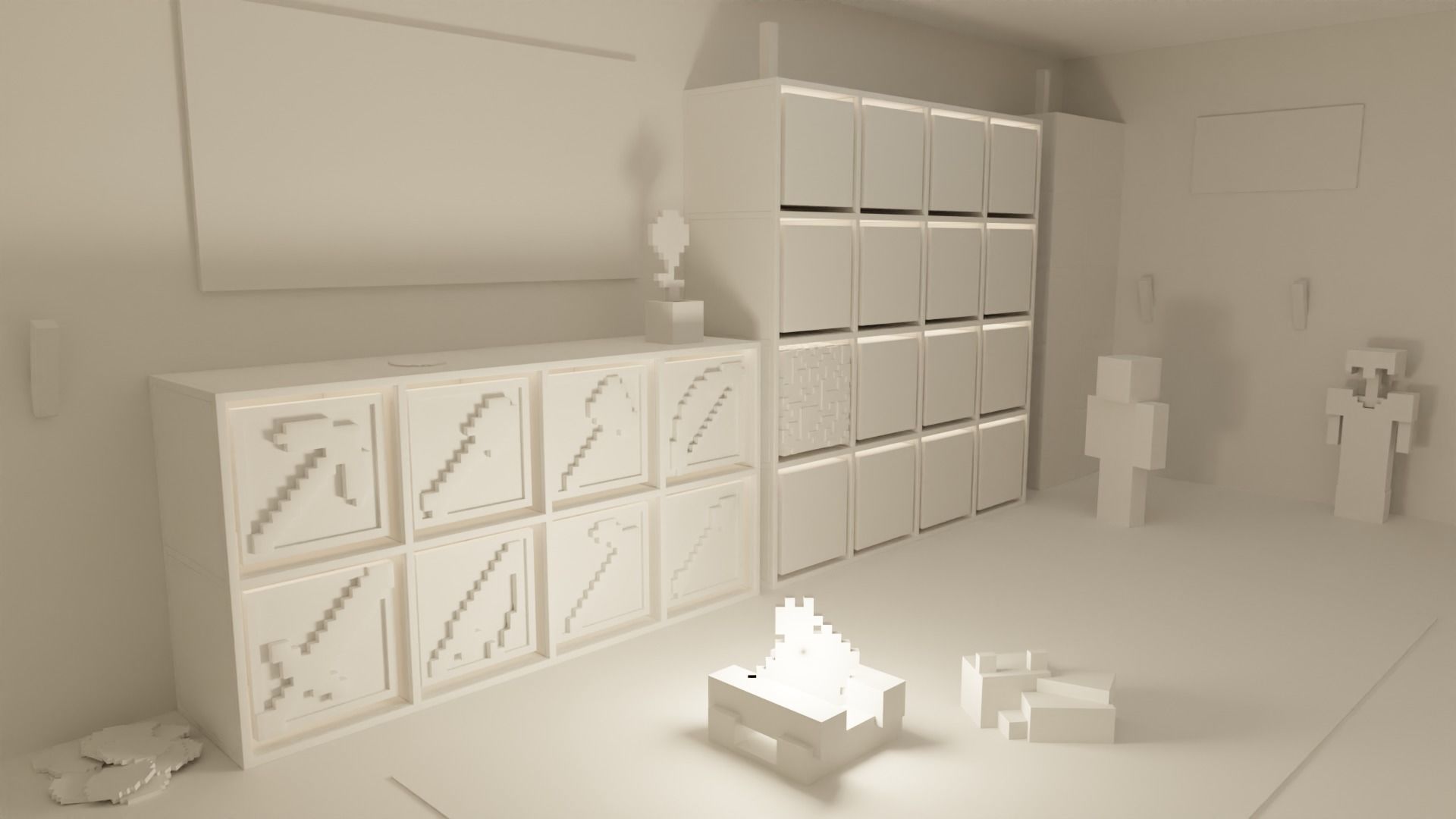 Minecraft scene model 3D model | CGTrader