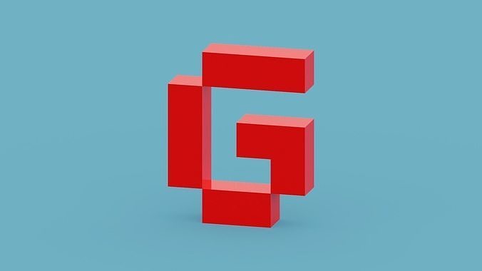 3D model Pixel Letter G VR / AR / low-poly | CGTrader