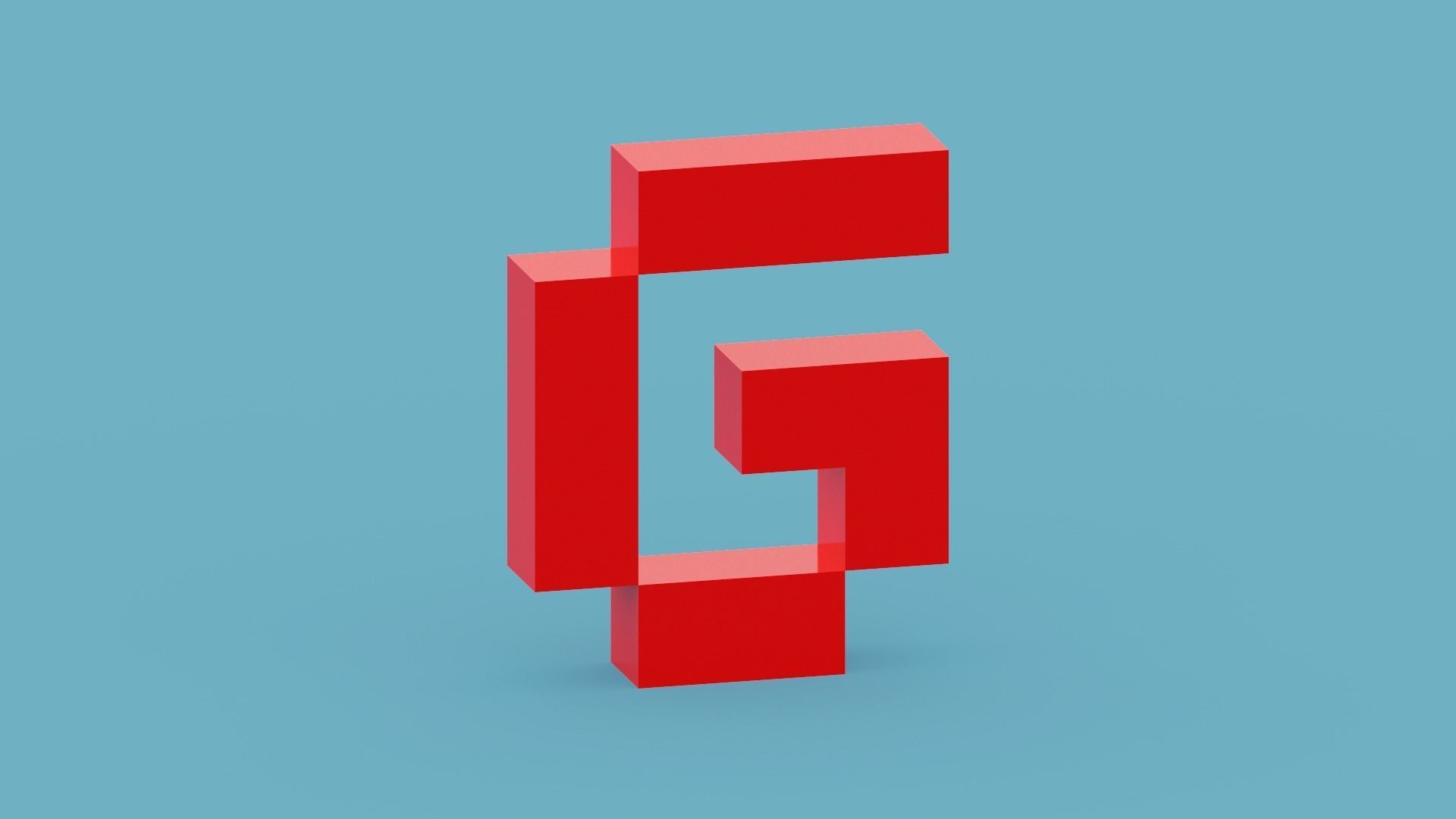 3D model Pixel Letter G VR / AR / low-poly | CGTrader