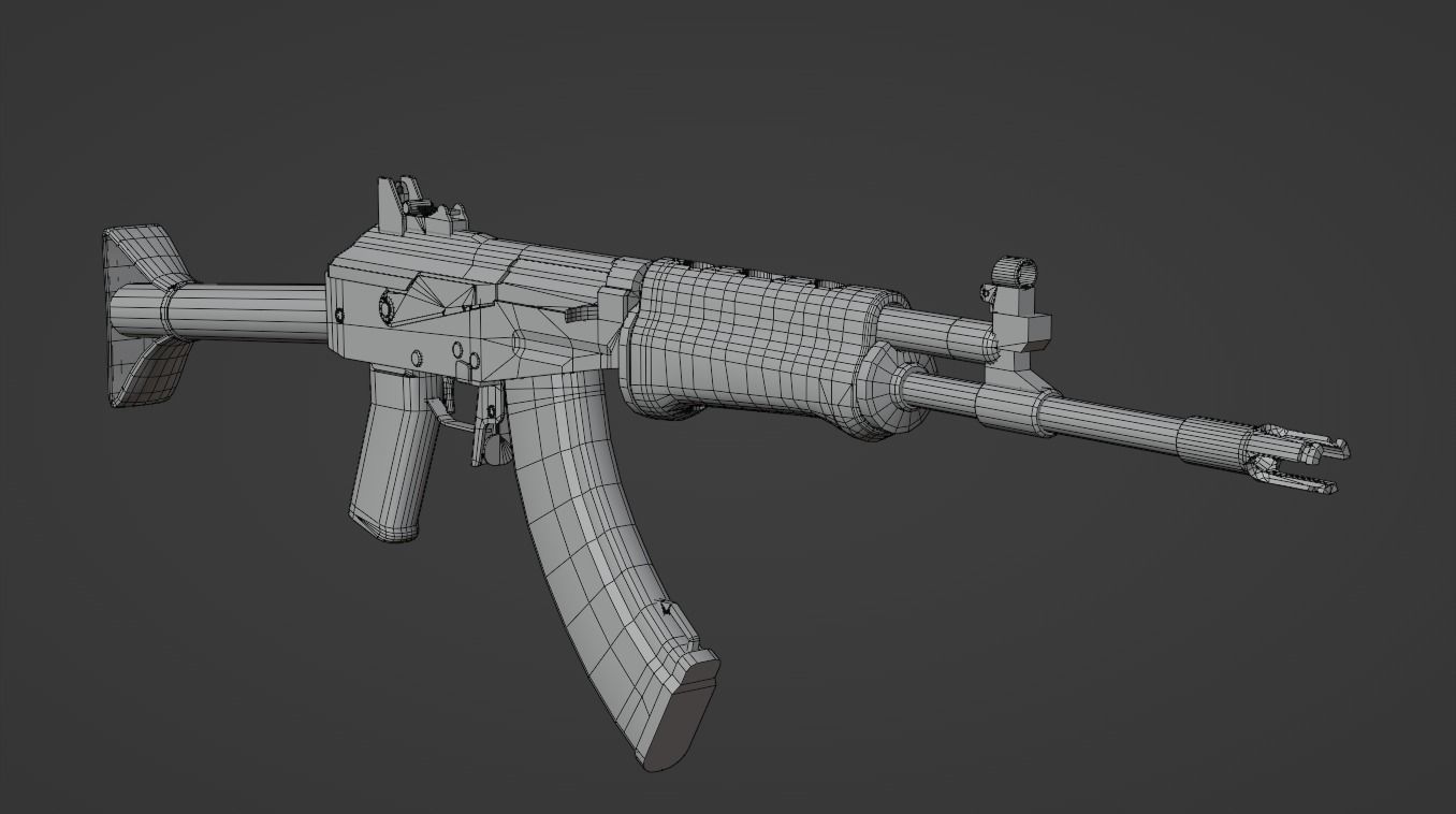 3D model RK62 Assault Rifle VR / AR / low-poly | CGTrader