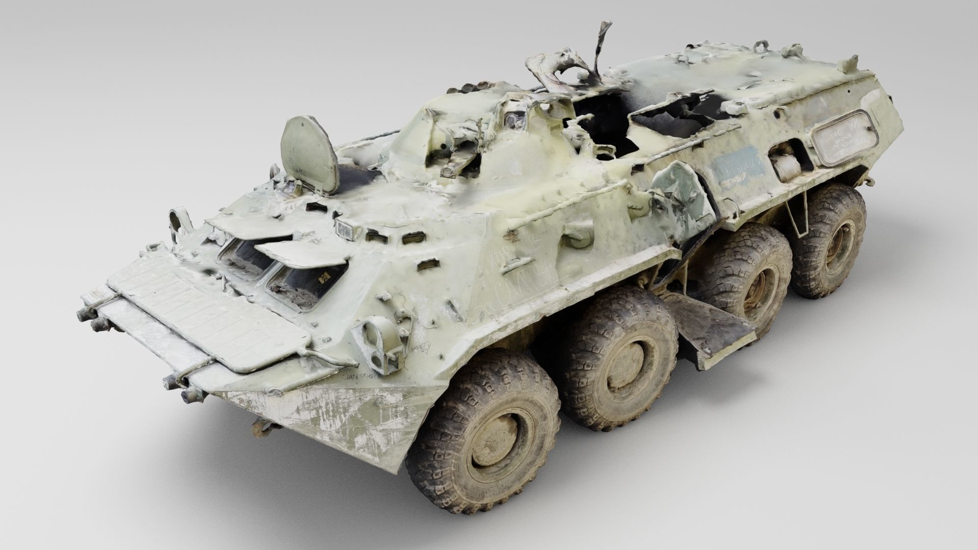 Russian BTR-82A destroyed by Ukrainian army 3D model | CGTrader