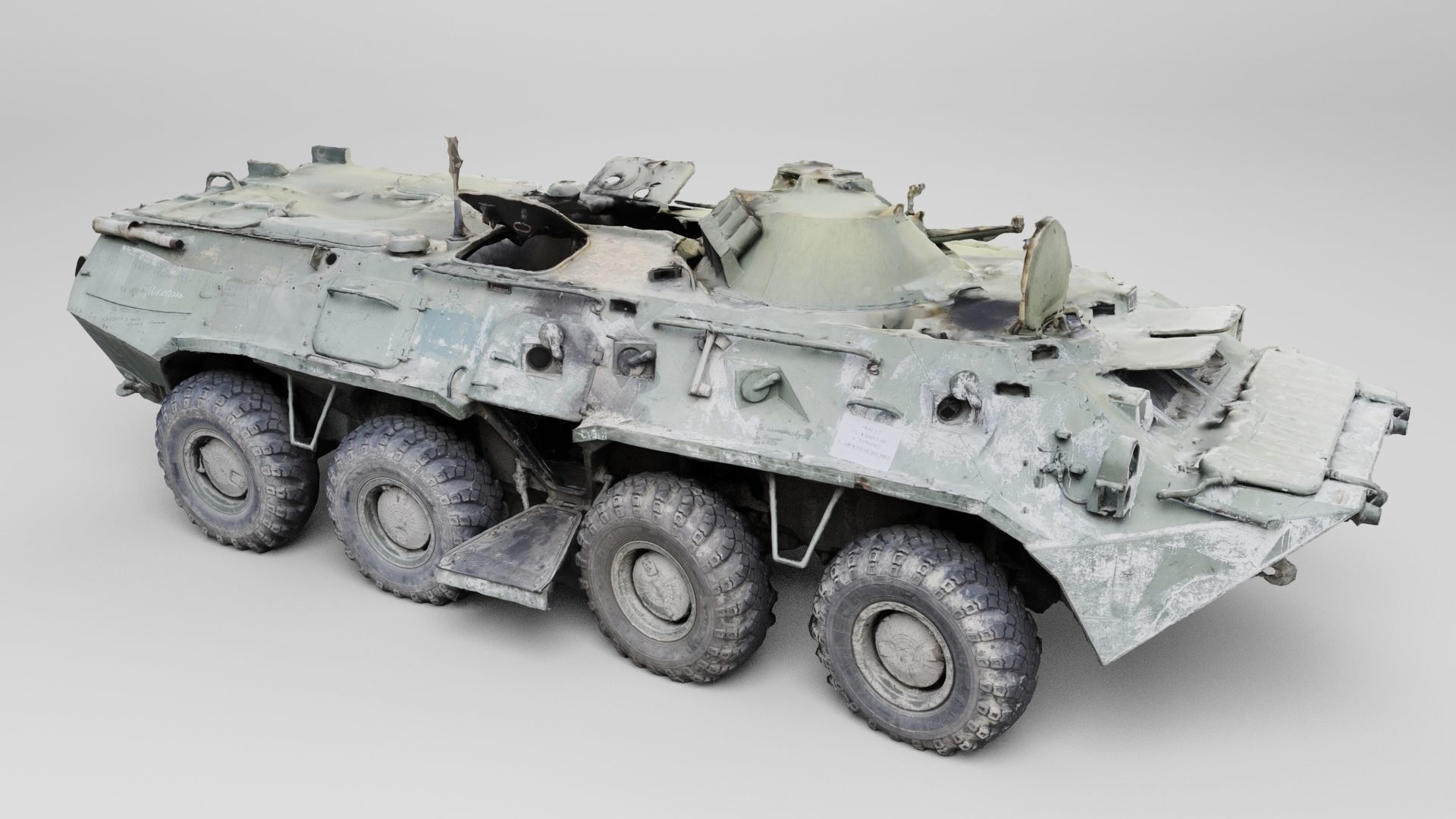 Russian BTR-82A destroyed by Ukrainian army 3D model | CGTrader
