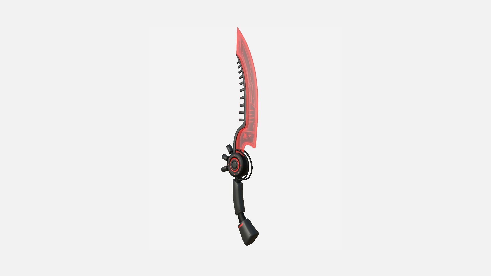 3D model SciFi Dagger A04 Black Red - Sci Fi Weapon Design VR / AR ...