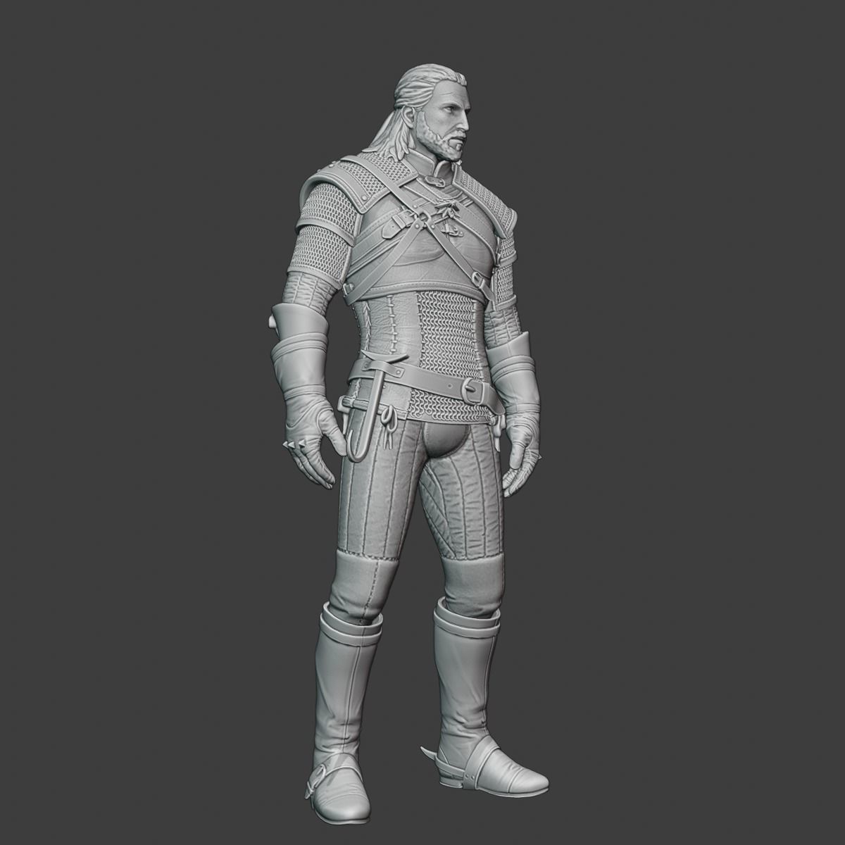 Witcher Geralt of Rivia 3D model 3D printable | CGTrader