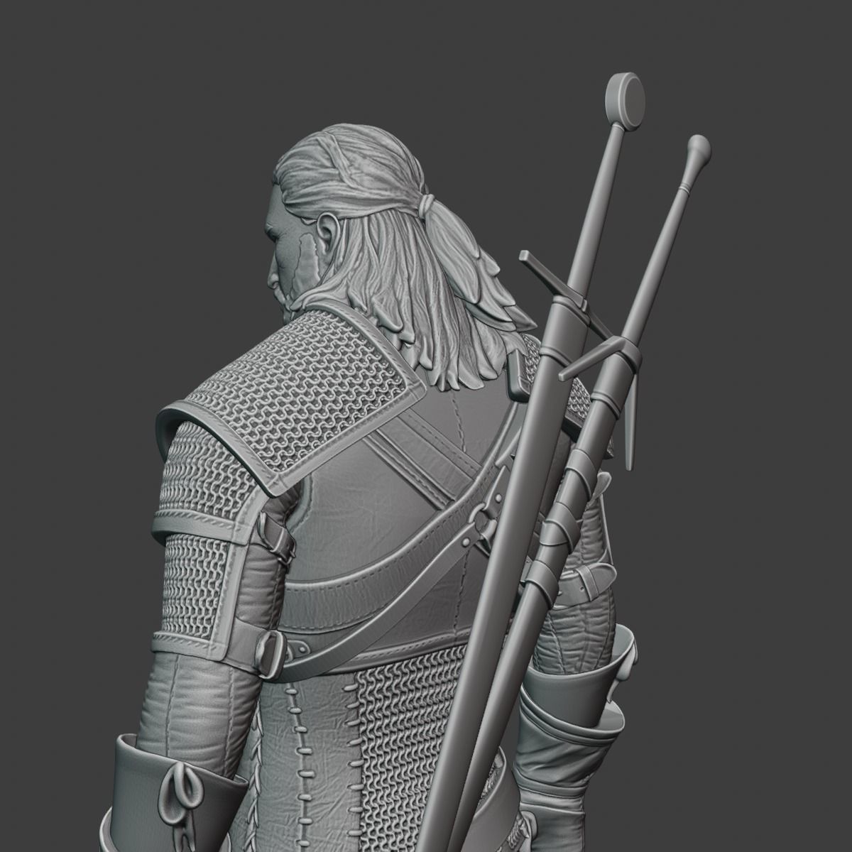 Witcher Geralt of Rivia 3D model 3D printable | CGTrader