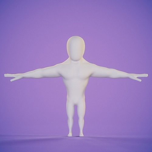 Stylized base mesh male 3D model | CGTrader