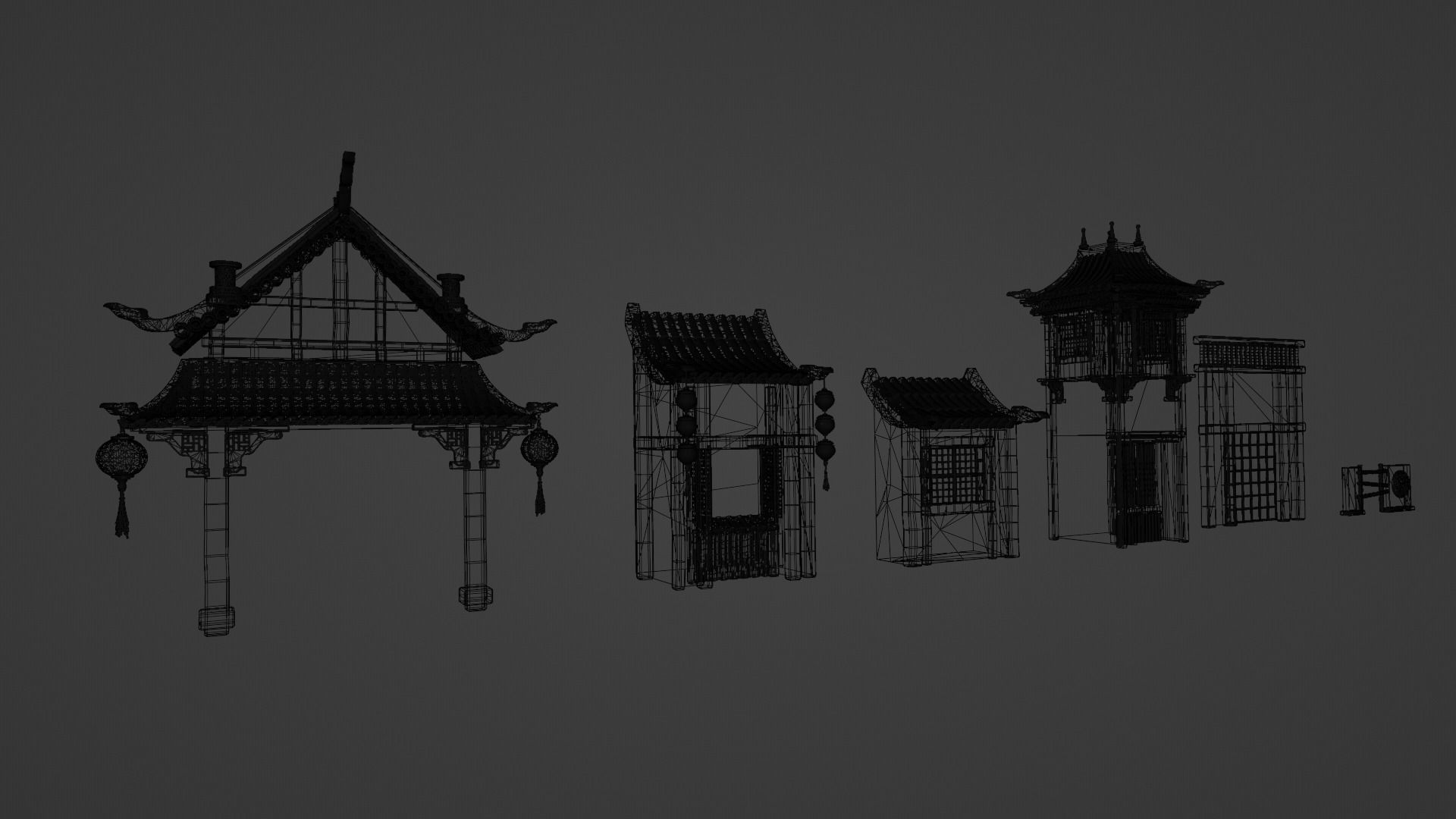 3D model JAPANESE TRADITIONAL ARCHITECTURE PACK -STYLIZED- VR / AR ...