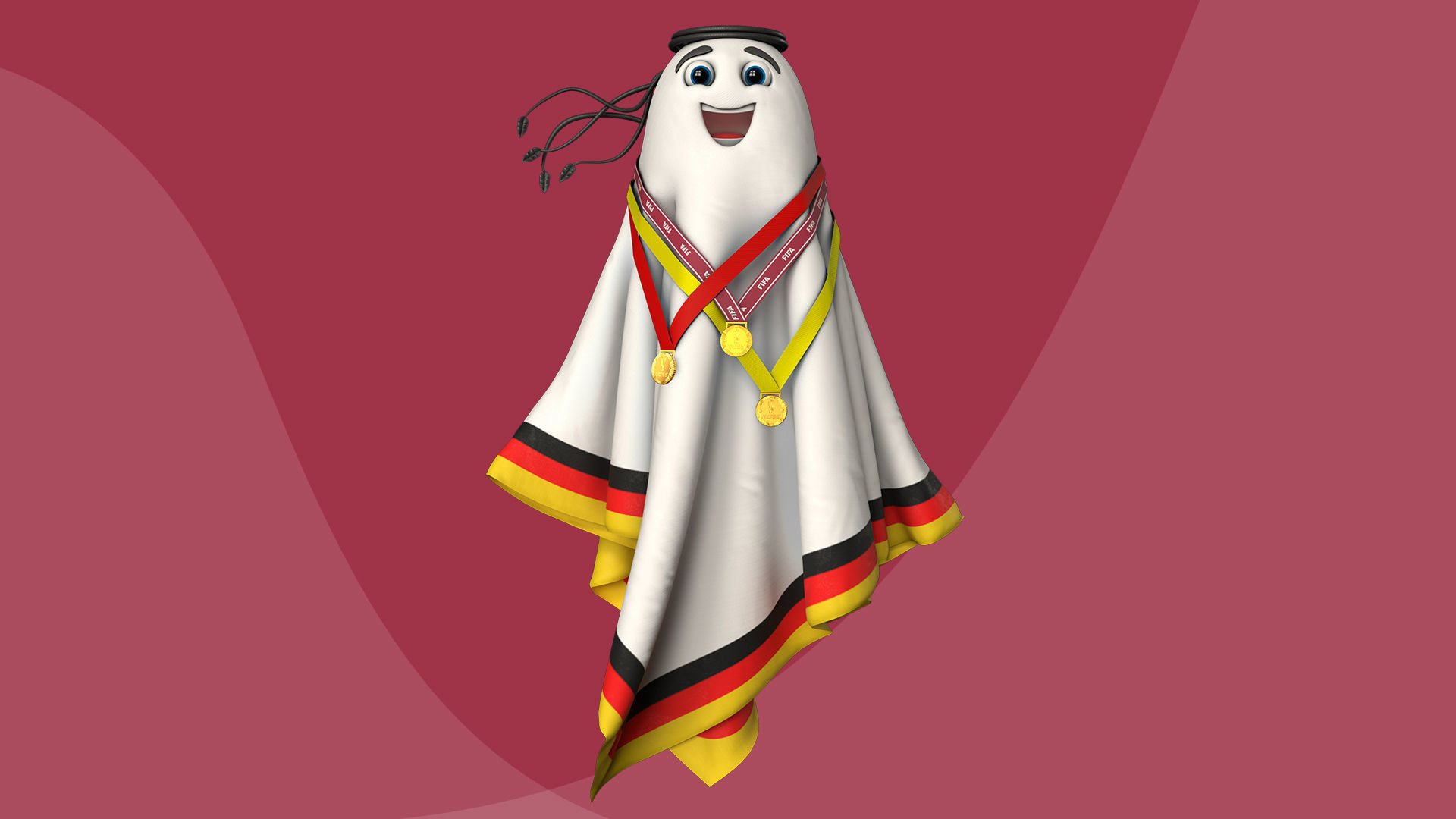 Qatar Worldcup 2022 Character Ball Medal 3D model | CGTrader