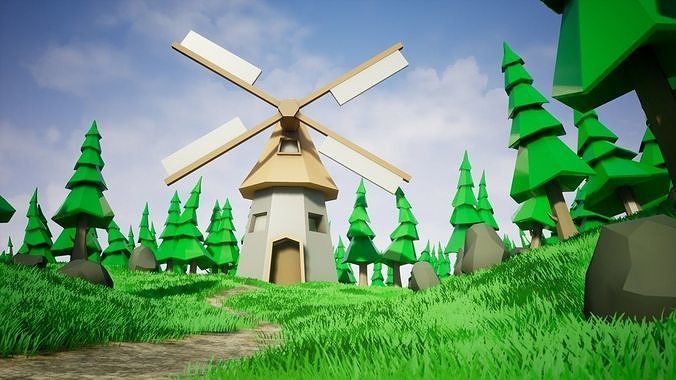 3D model Stylized Environment Low Poly Pack - 1 VR / AR / low-poly ...