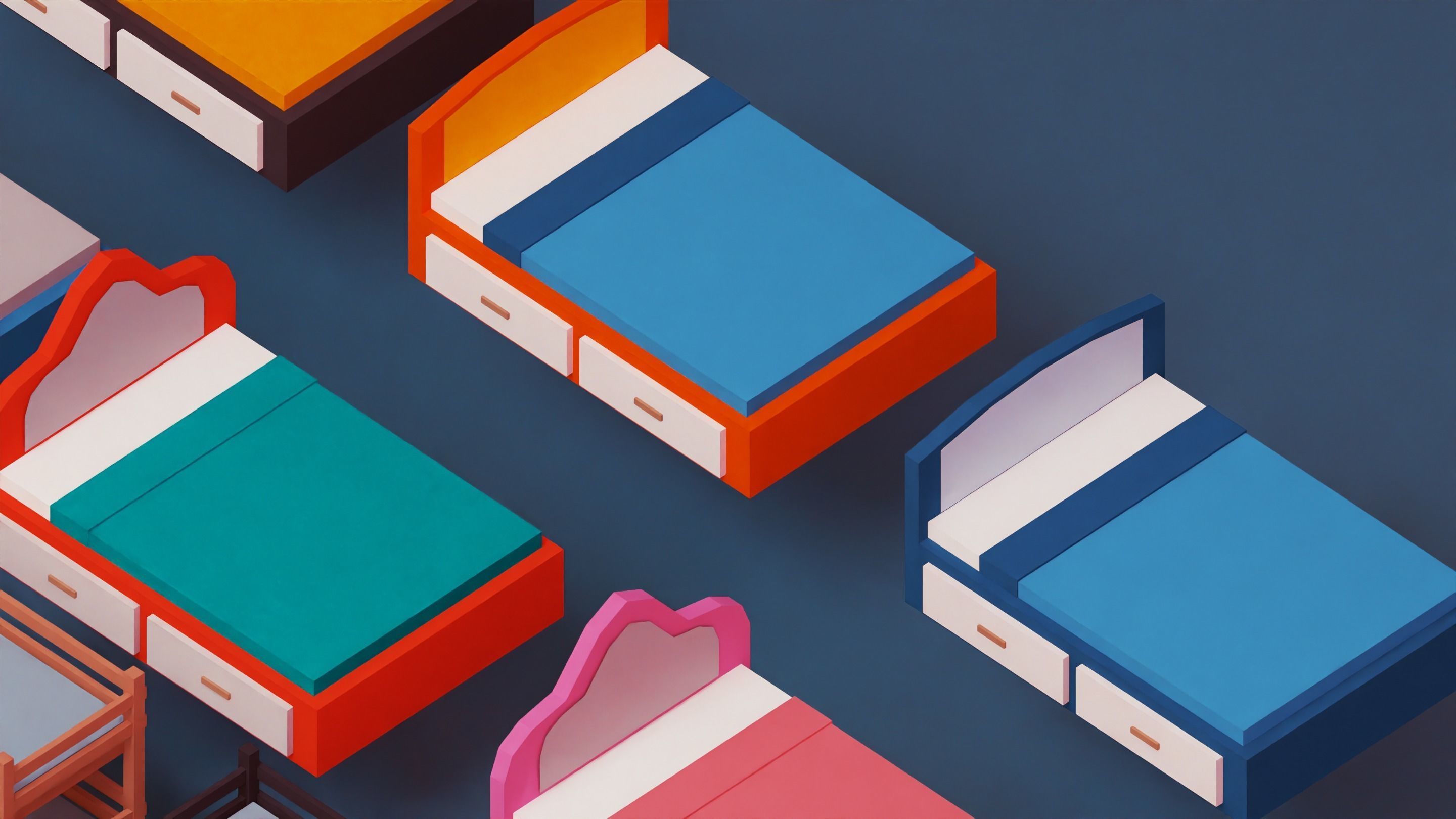 3D model Pack Beds Low Poly VR / AR / low-poly | CGTrader