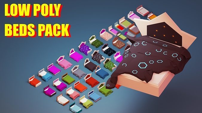 3D model Pack Beds Low Poly VR / AR / low-poly | CGTrader