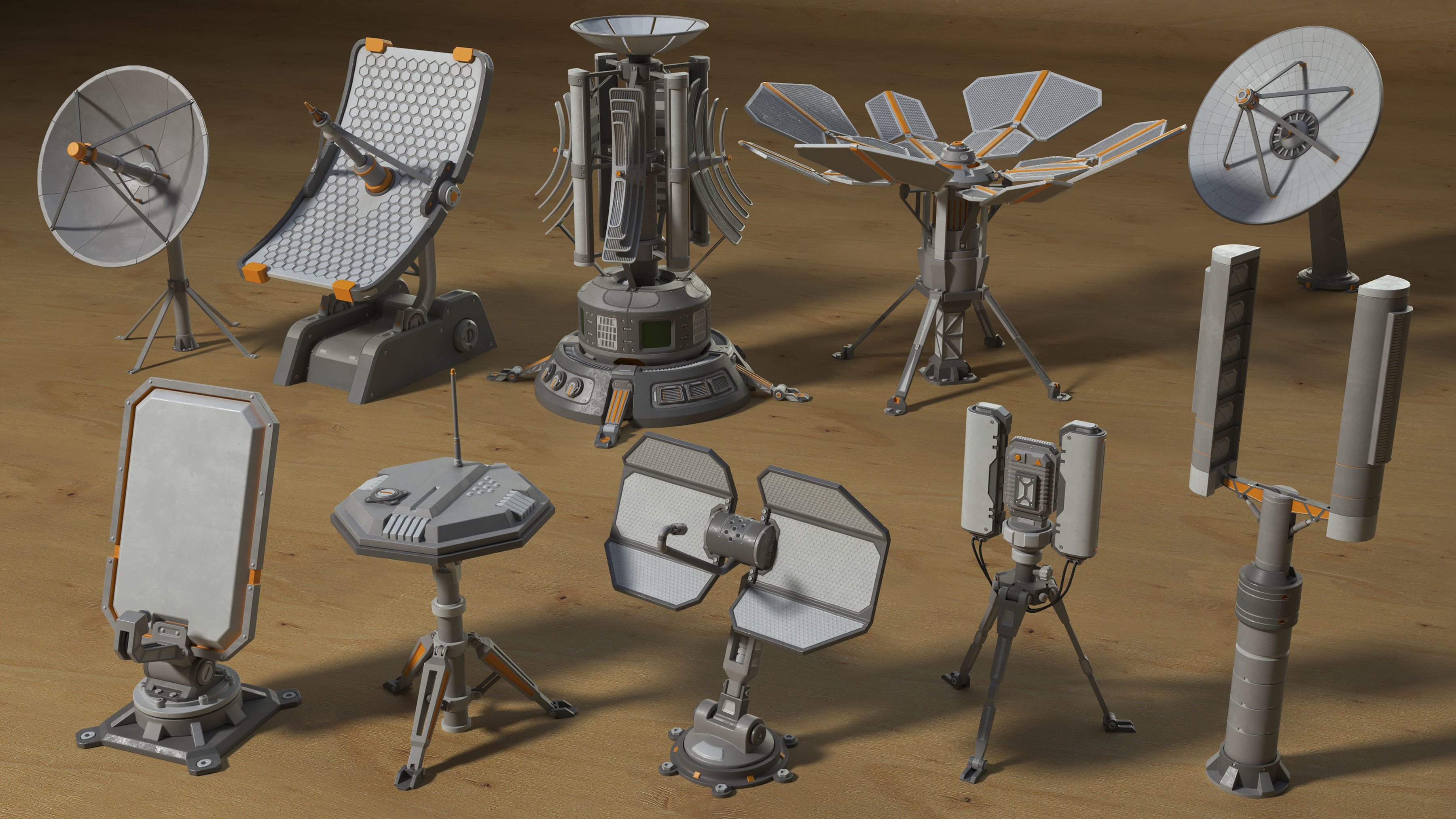 3D model Antenas Collection - 10 pieces VR / AR / low-poly | CGTrader