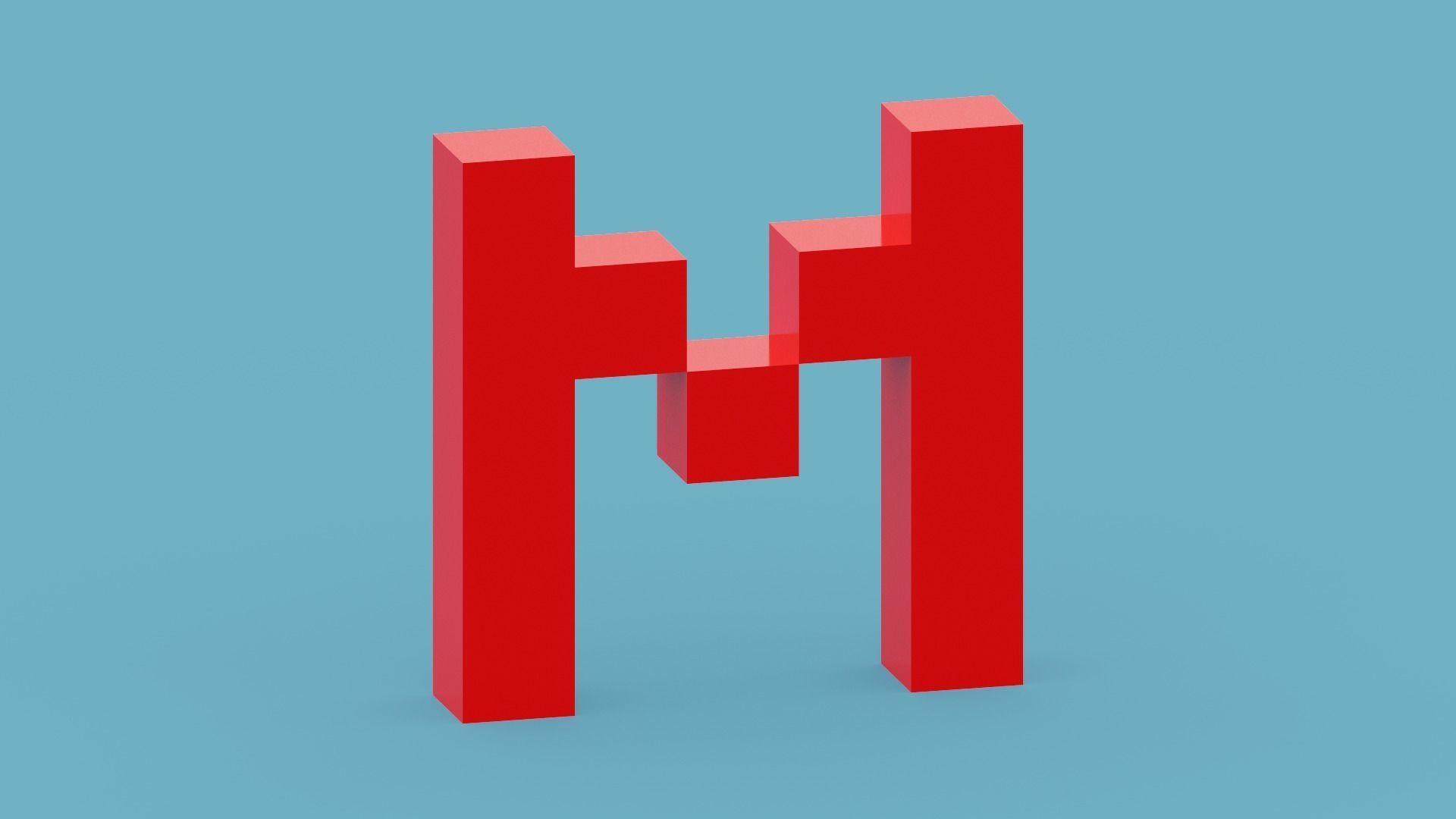 3D model Pixel Letter M VR / AR / low-poly | CGTrader