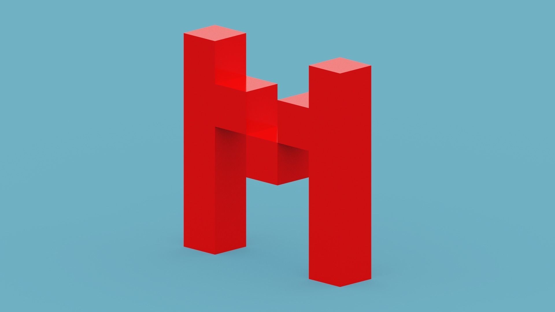 3D model Pixel Letter M VR / AR / low-poly | CGTrader
