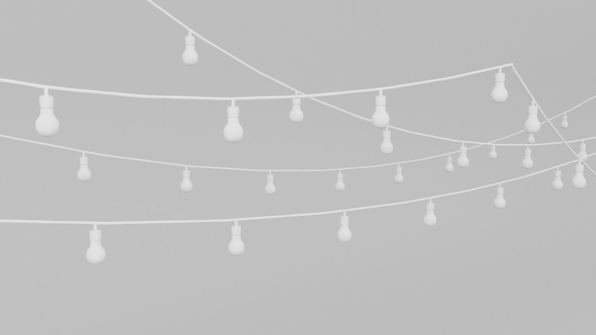 String lights 3D model | CGTrader