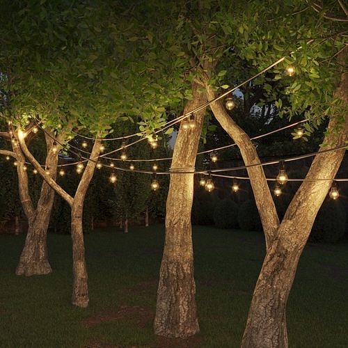 String lights 3D model | CGTrader