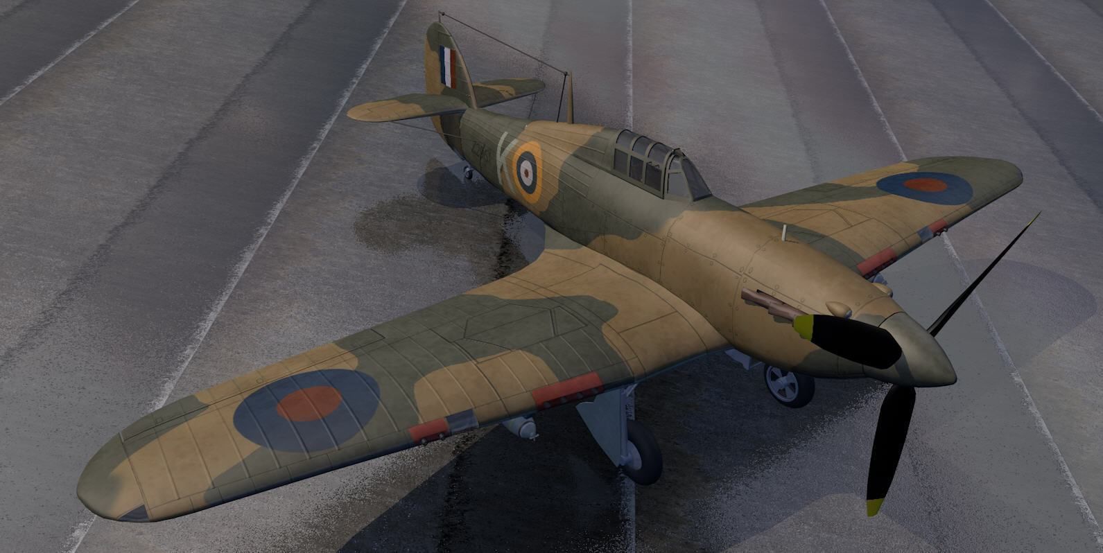 Hawker Hurricane Mk-2b 3D model | CGTrader