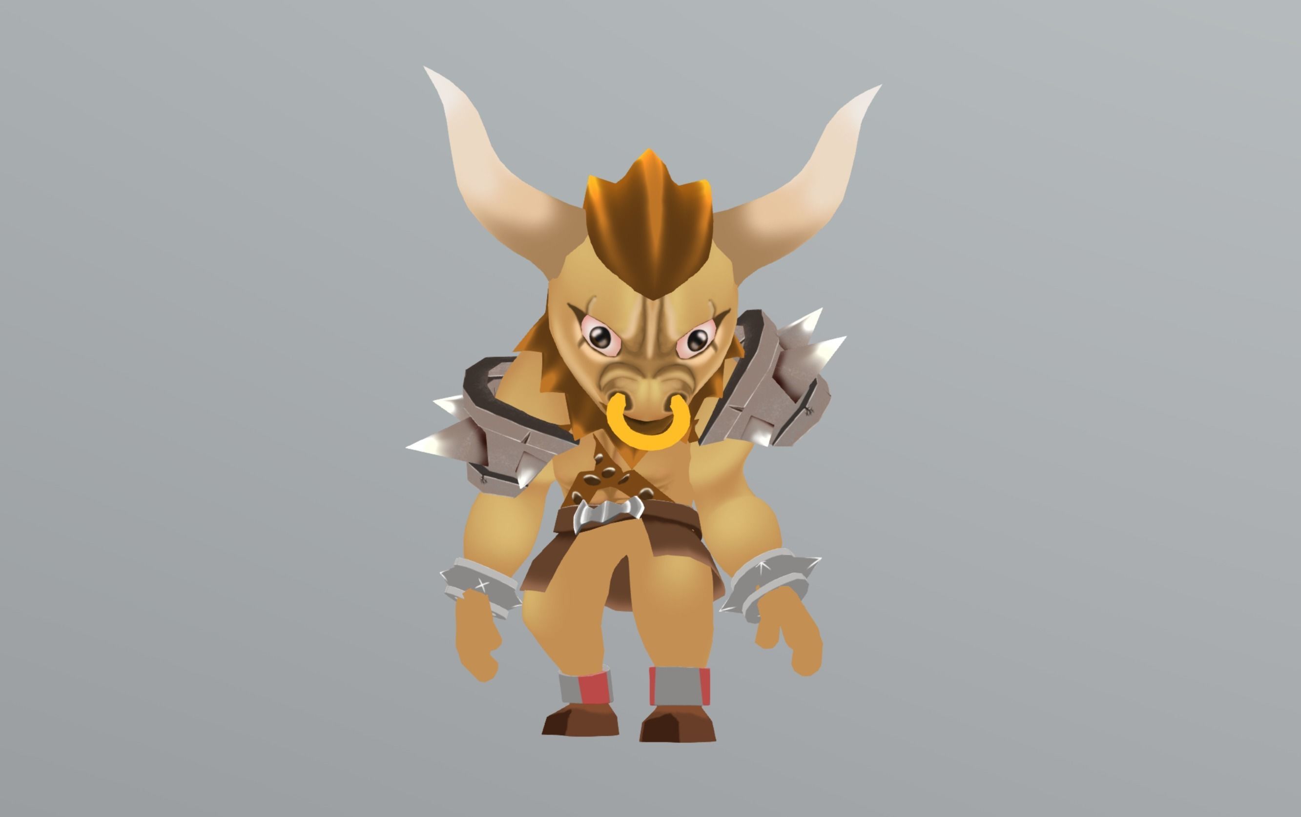 3D model Cartoon Minotaur VR / AR / low-poly rigged animated | CGTrader