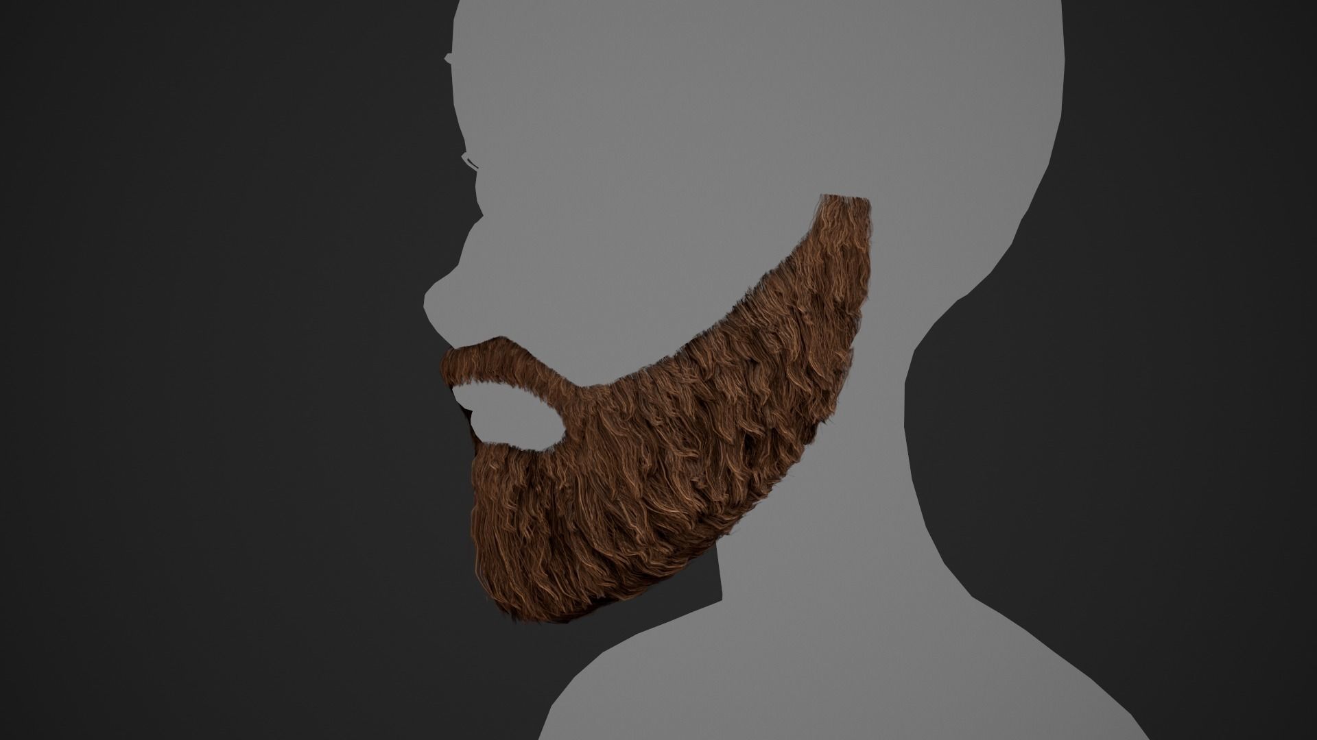 3D model Facial Hair Cards Style 1 - Full Beard 1 VR / AR / low-poly ...