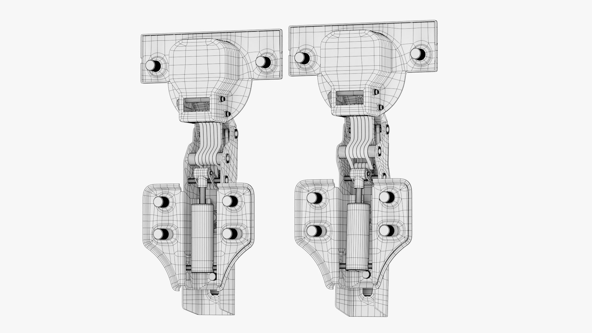 Dupont Cabinet hinge 3D model animated rigged | CGTrader