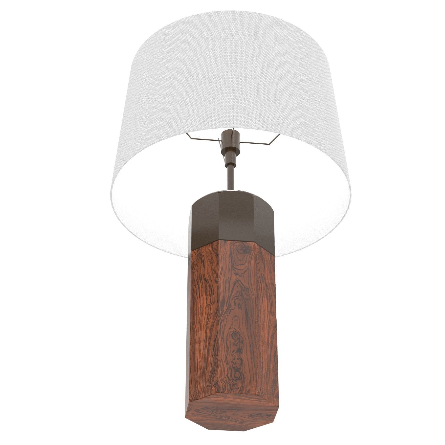 Alexander Lamont otto table lamp louro preto wood 3D model | CGTrader