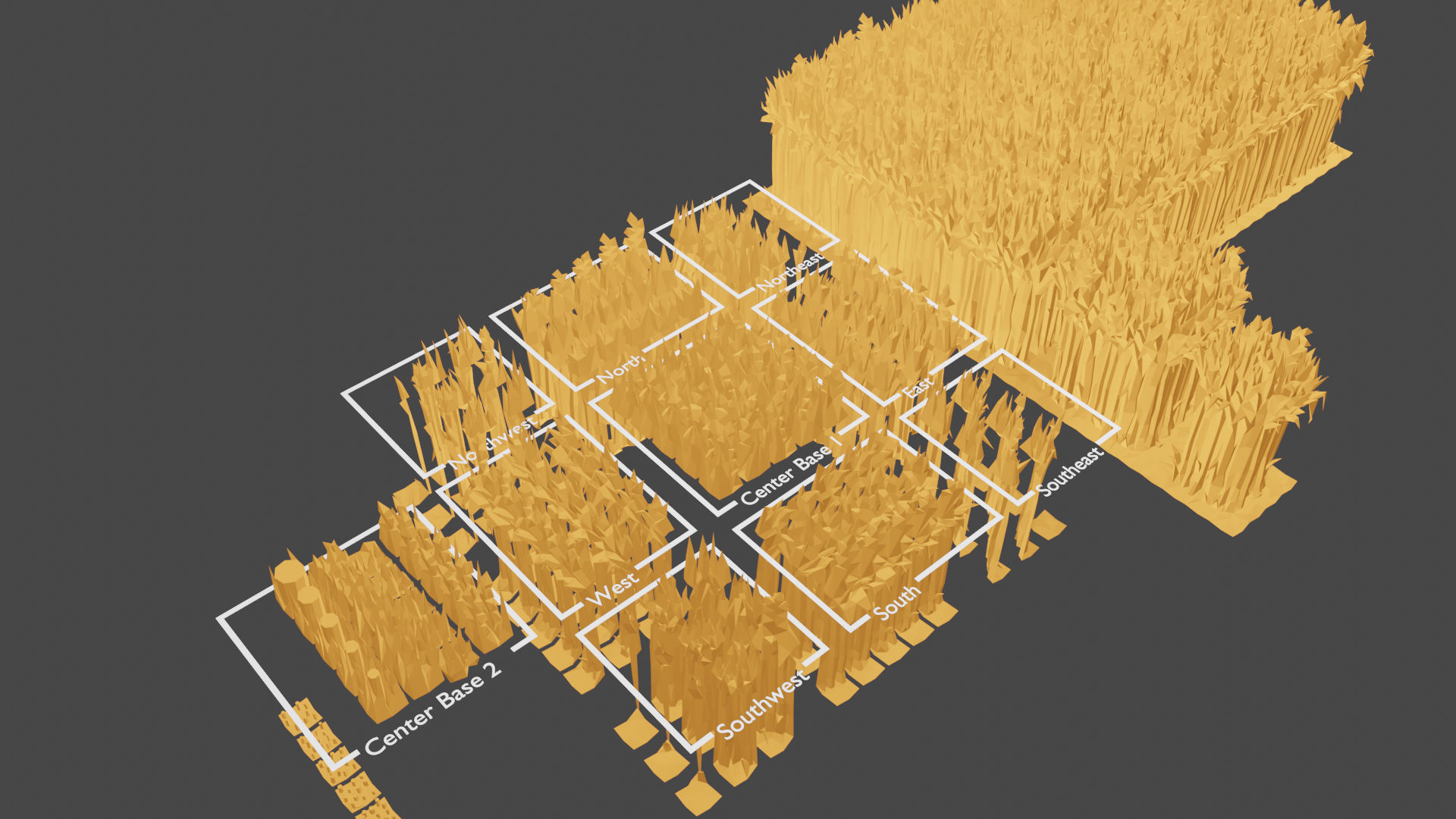 Wheat Field 3D model 3D printable | CGTrader