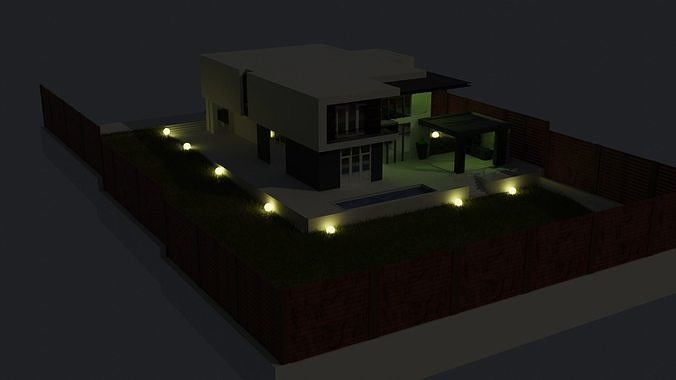 House Villa - includes materials 3D model | CGTrader