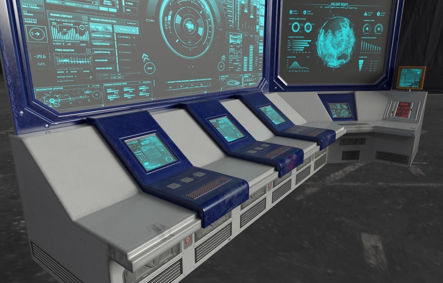 3D model Sci Fi Control Panel VR / AR / low-poly | CGTrader