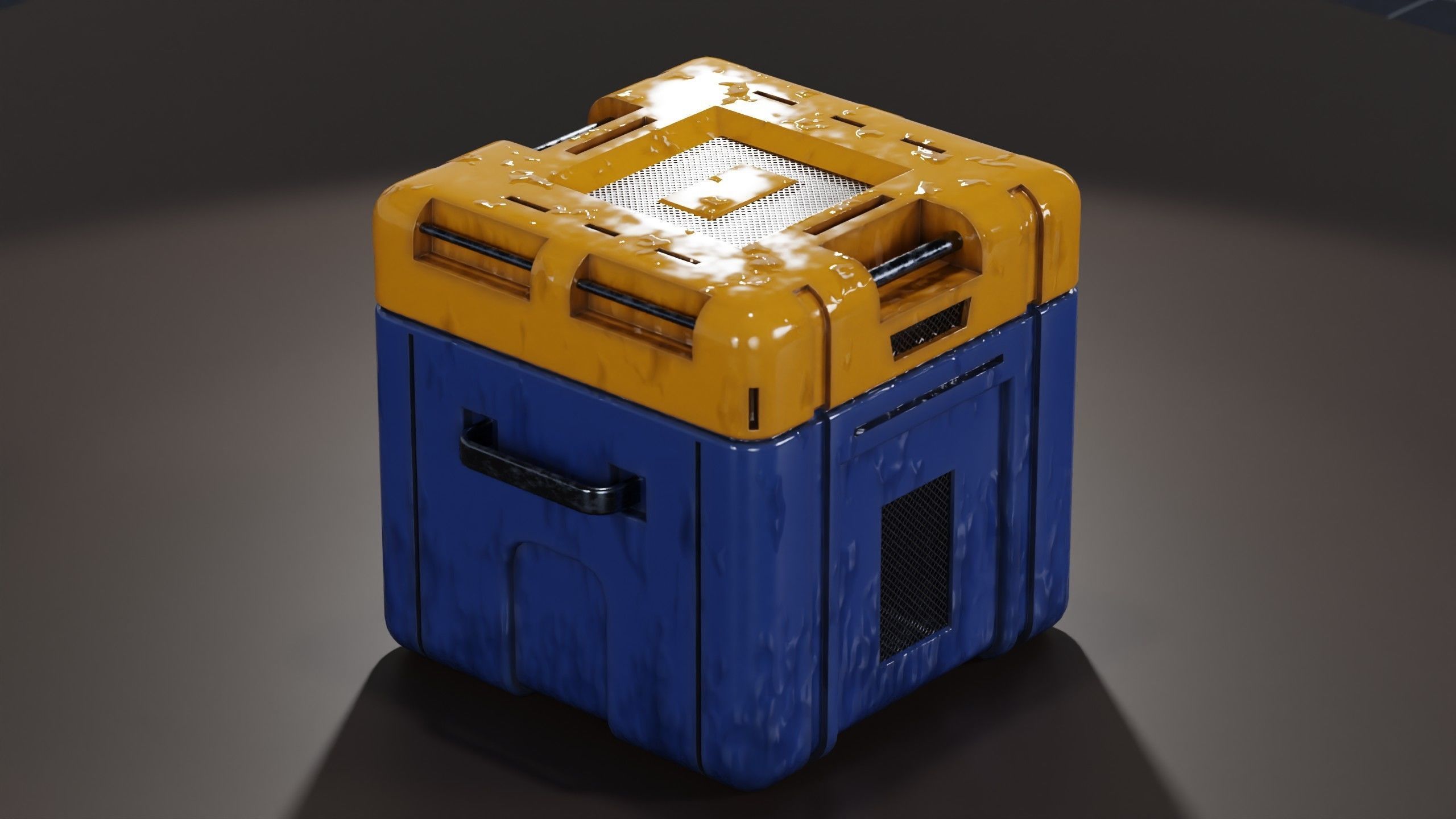 3D model sci fi box low poly pbr texture VR / AR / low-poly | CGTrader