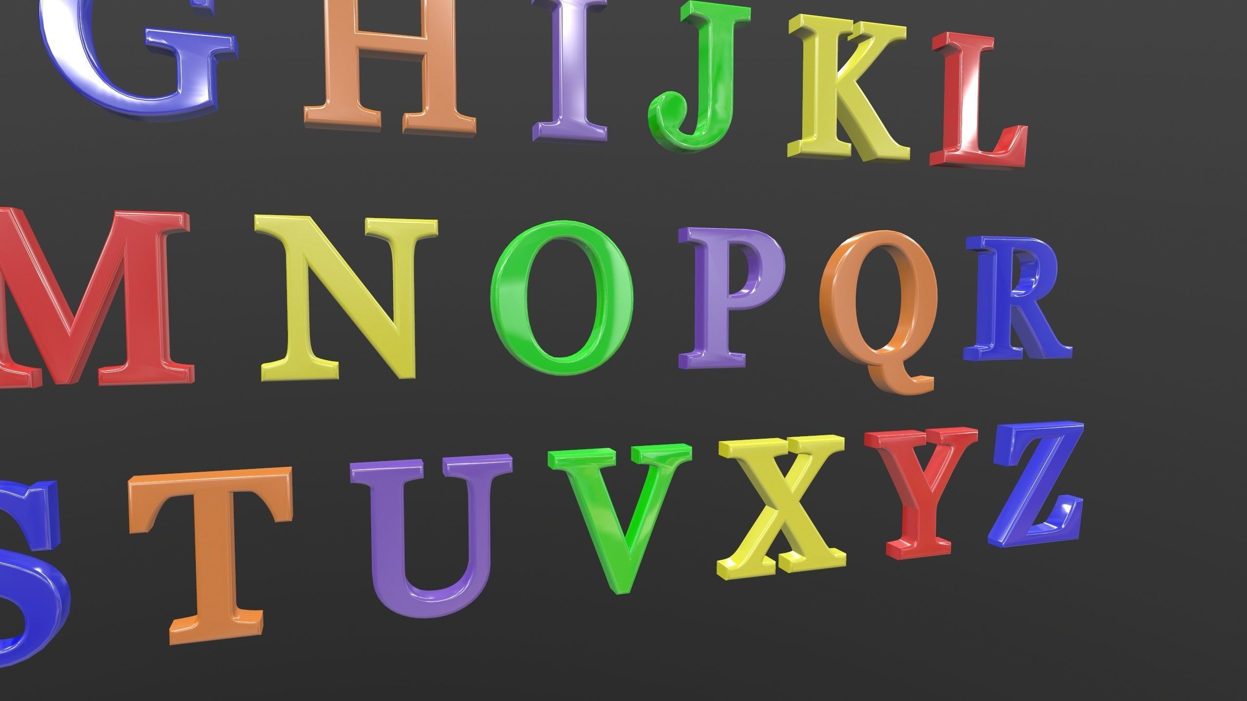 3D model Sans Alphabats A to Z 3D Model AR VR VR / AR / low-poly | CGTrader