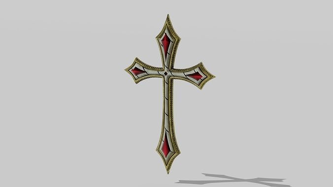 3D model OB 00 06 vampire hunter crucifix a VR / AR / low-poly | CGTrader