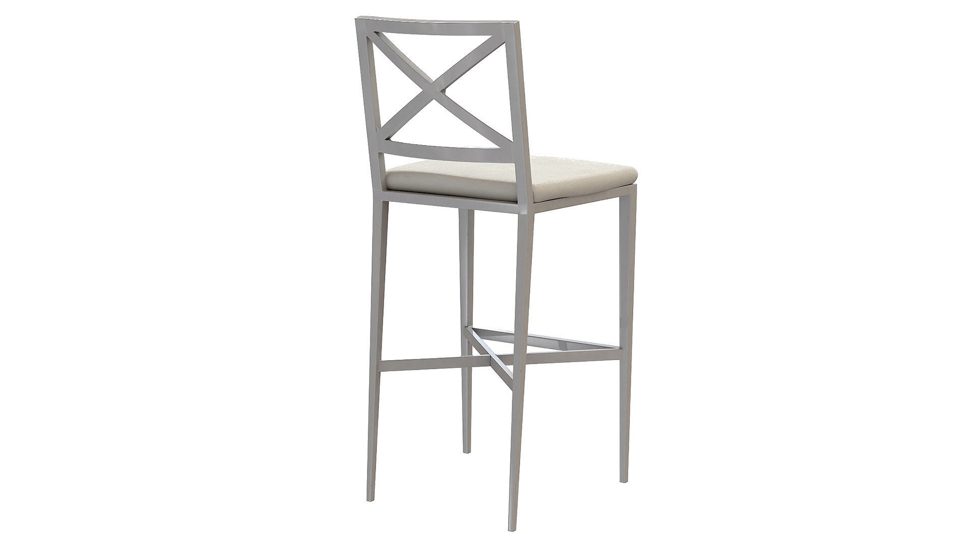 AZIMUTH CROSS BARSTOOL WITH BACK beluga 3D model | CGTrader