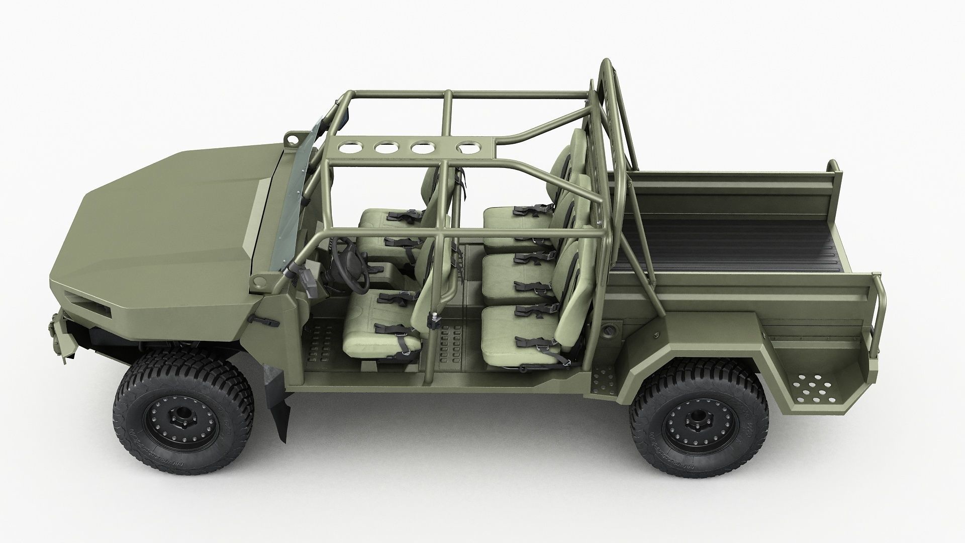 Electric Chevy Colorado ZR2 military ISV 3D model | CGTrader